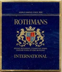 From the history of cigarette brands: Rothmans. - CigsSpot