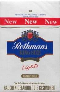 From the history of cigarette brands: Rothmans. - CigsSpot